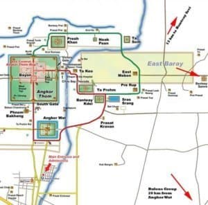 Map showing the layout of Angkor Wat ⋆ We Dream of Travel Blog