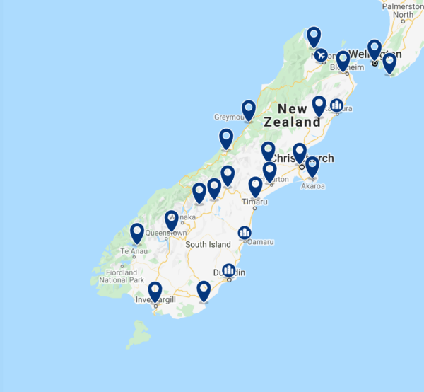 The Complete South Island New Zealand Map for Outdoor Lovers ⋆ We Dream ...